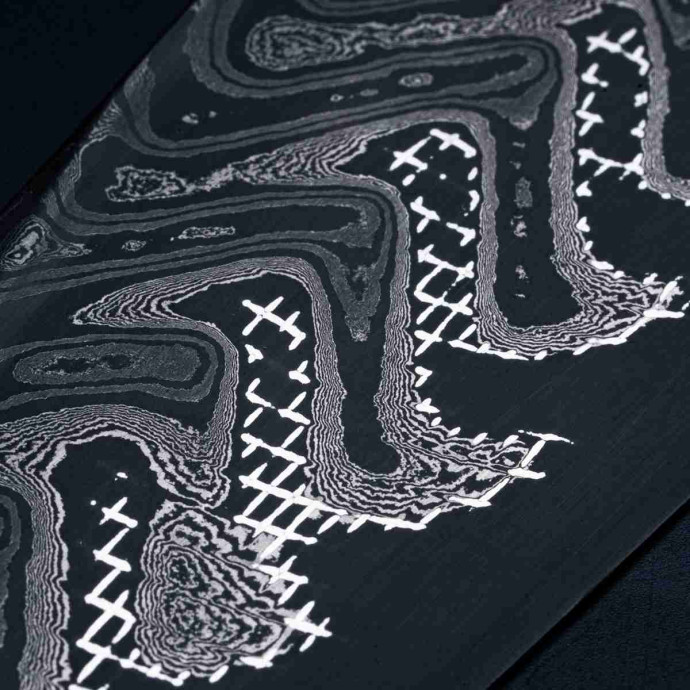 Damascus Baker Forge - Disturbed GoMai Stitch Shim - Chevron